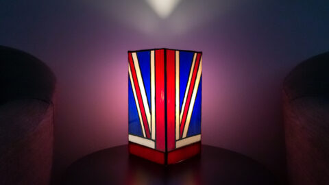 Stained glass Union Jack table lamp - Orchid Stained Glass, Fareham